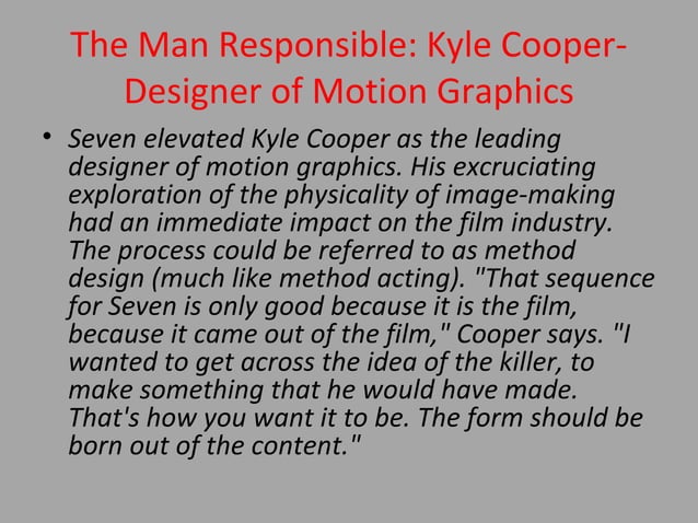 Analysis of title sequences | PPT