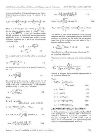 Analysis of tm nonlinear optical waveguide sensors | PDF