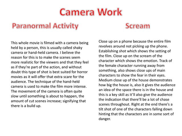 Analysis of trailers | PPT