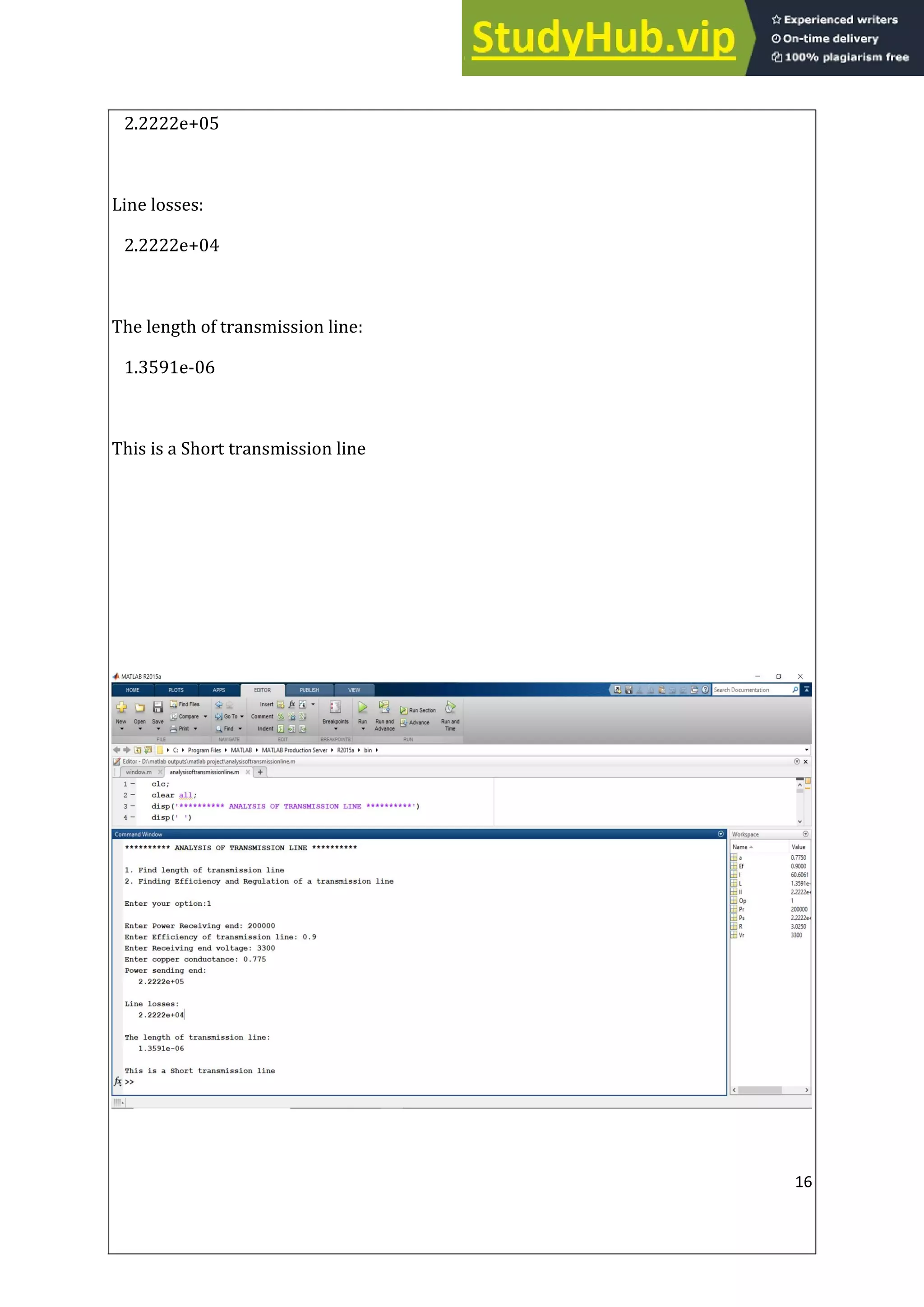 Analysis Of Transmission Line Using MATLAB Software | PDF