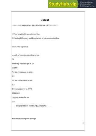Analysis Of Transmission Line Using MATLAB Software | PDF