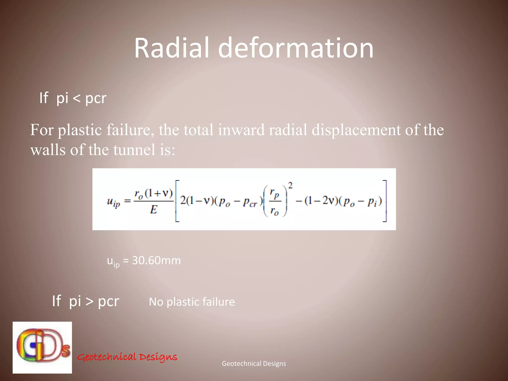 Analysis of tunnel in weak rock | PPT