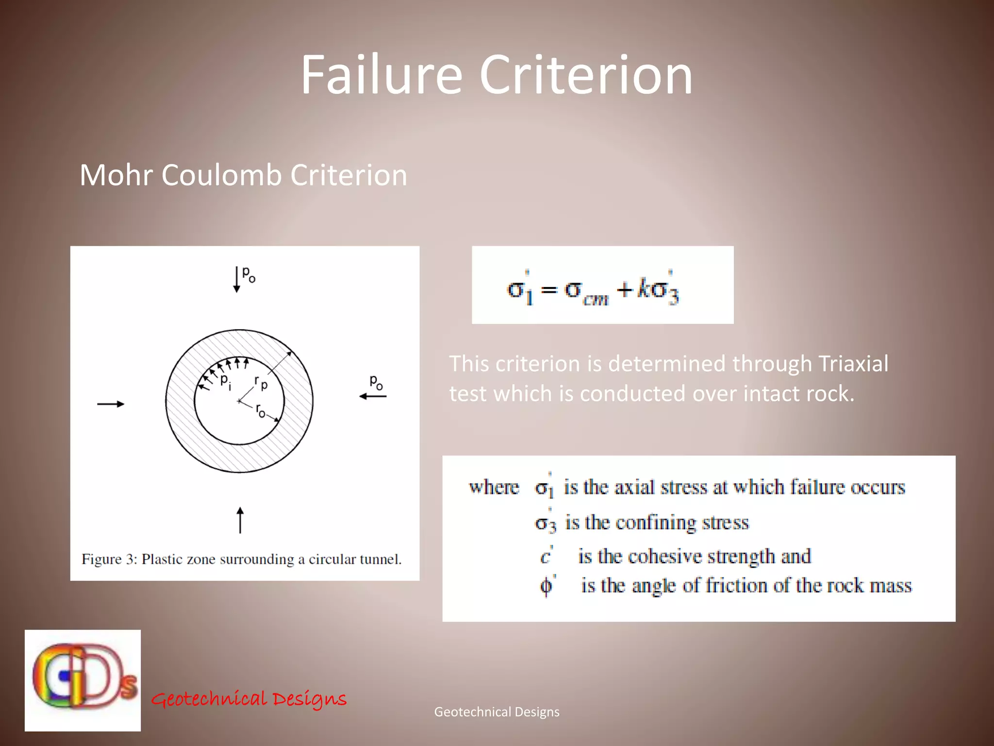 Analysis of tunnel in weak rock | PPT