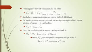 Analysis of unsymmetrical faults using bus impedence matrix | PPT