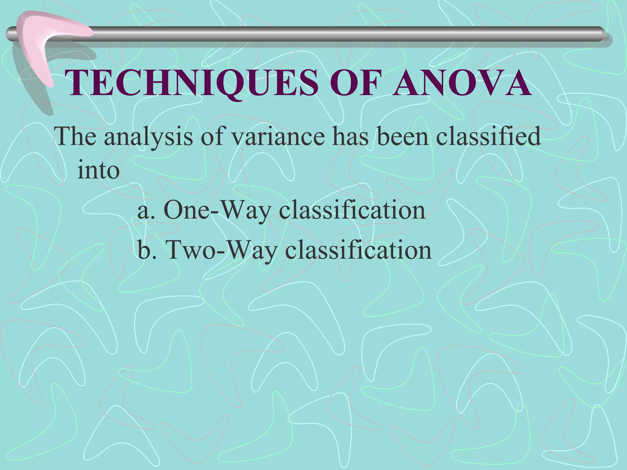 Analysis of variance | PPTX