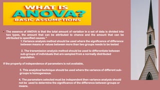 Comprehensive Guide to ANOVA: Theory, Calculation, and Applications | PDF