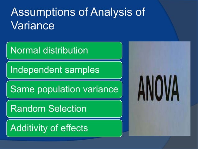 Analysis of variance anova | PPTX