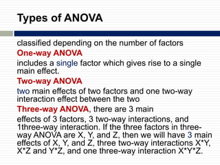 Analysis of variance (ANOVA) | PPTX