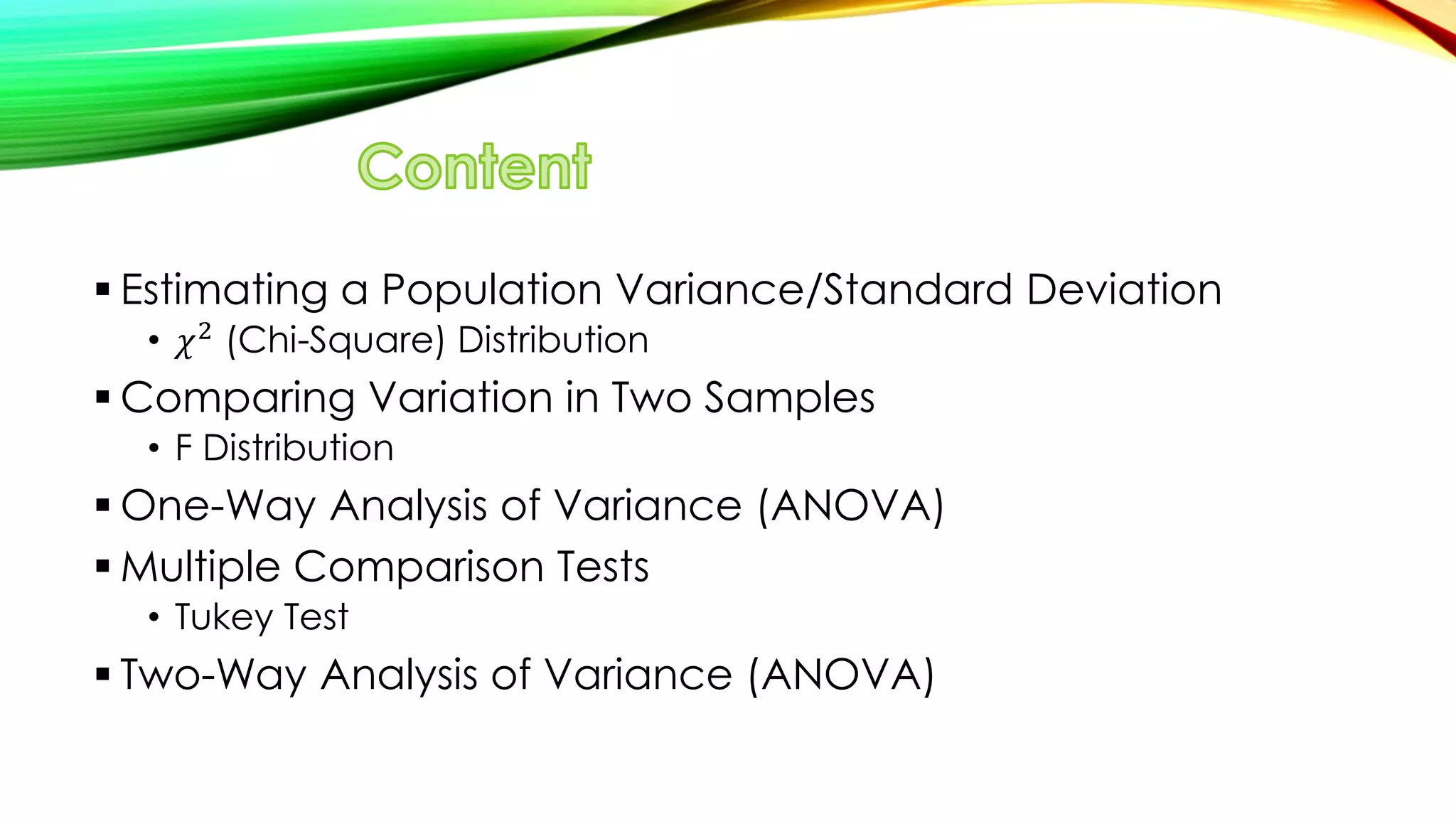 Analysis of Variance (ANOVA) | PDF