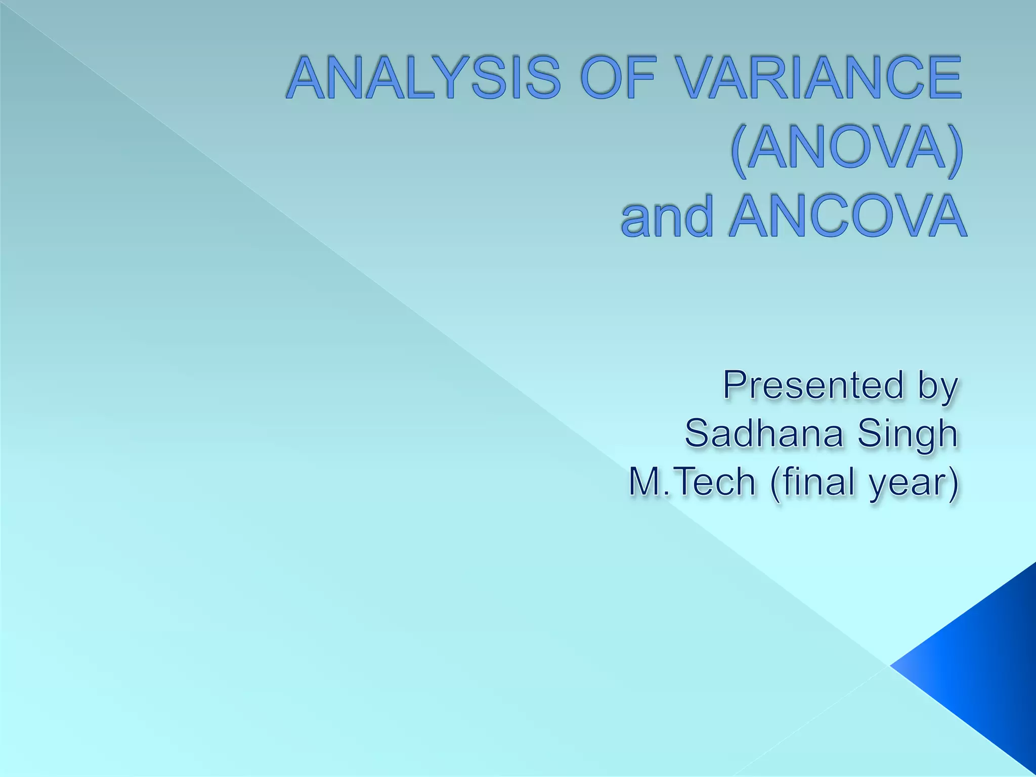 Analysis of variance (anova) | PPTX