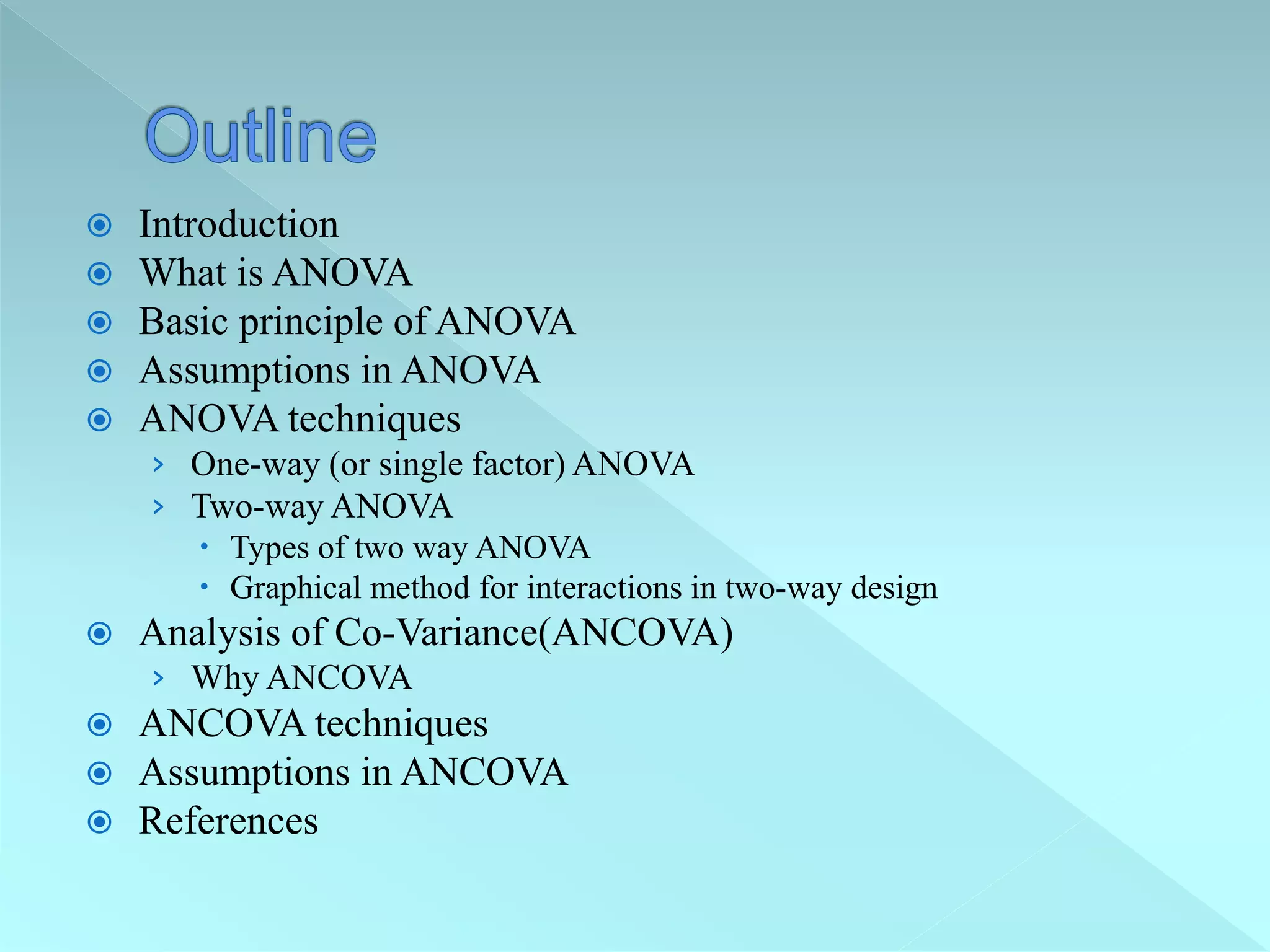 Analysis of variance (anova) | PPTX