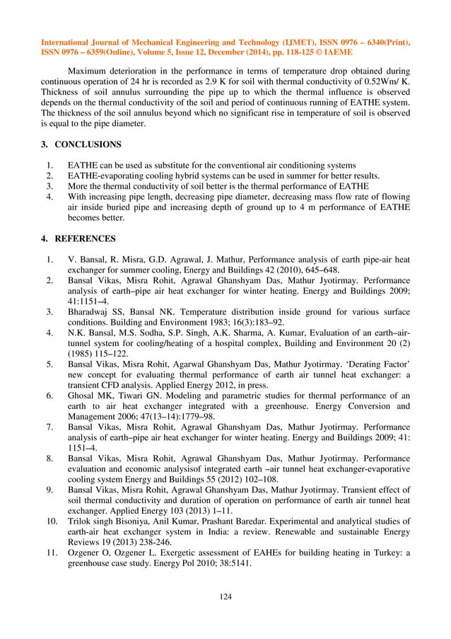 Analysis of various designing parameters for earth air tunnel heat exchanger system | PDF ...