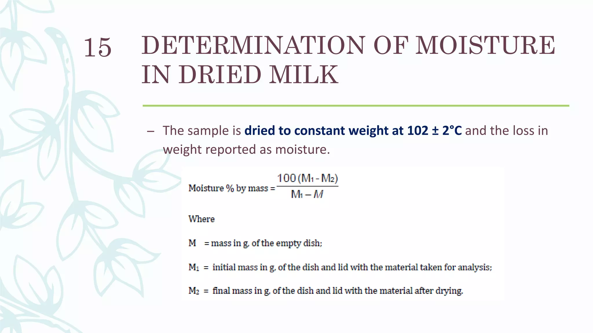Analysis of various milk products | PPTX