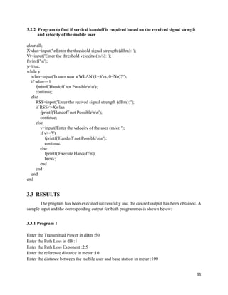Analysis of vertical and horizontal handoff | DOCX
