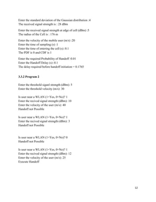 Analysis of vertical and horizontal handoff | DOCX