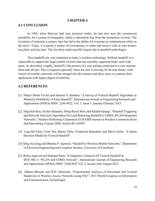 Analysis of vertical and horizontal handoff | DOCX