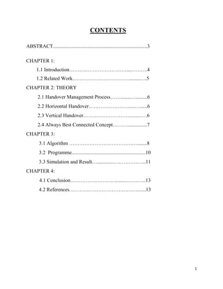 Analysis of vertical and horizontal handoff | DOCX