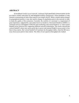 Analysis of vertical and horizontal handoff | DOCX