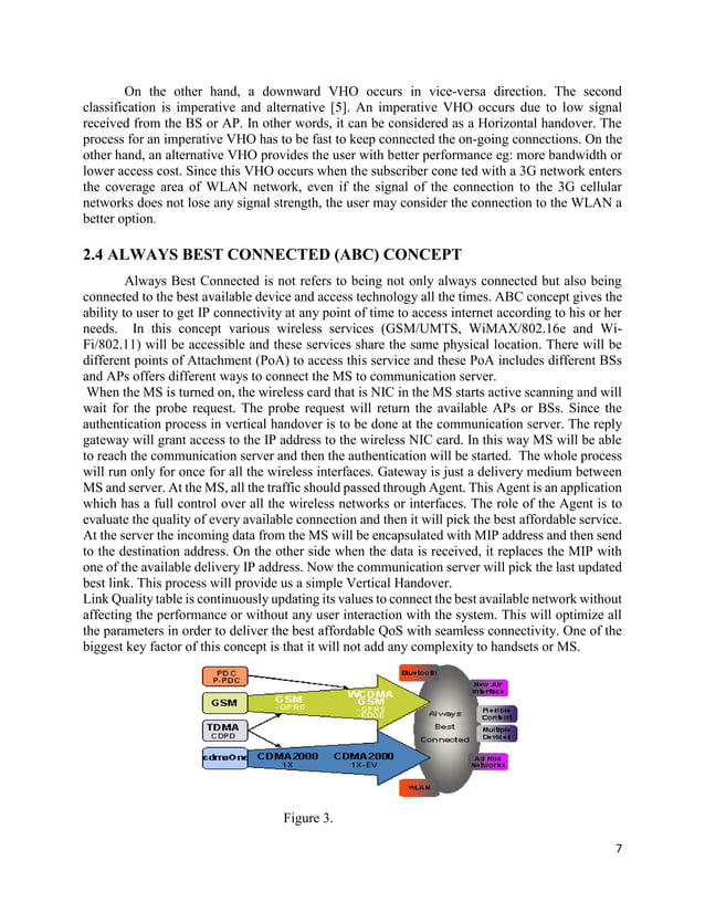 Analysis of vertical and horizontal handoff | DOCX | Computer Networking | Computing