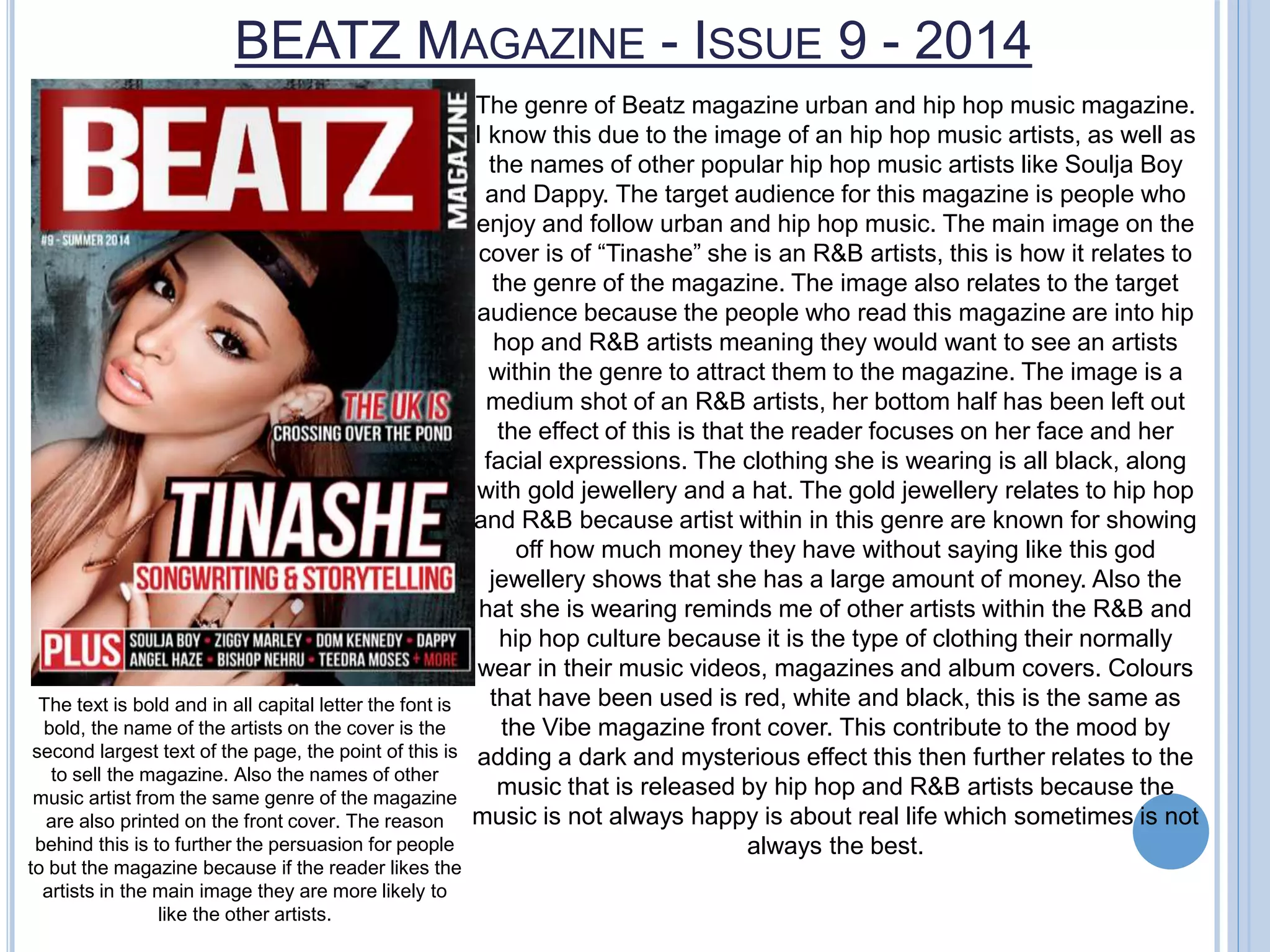 Analysis of Cover, Double Page Spread & Contents Page | PPTX