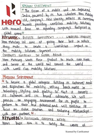 Analysis of vision and mission statement of ITC, Wipro, Deloitte ...