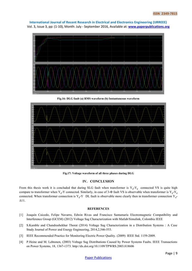 Analysis Of Voltage Sag On Power Distribution Networks With Different