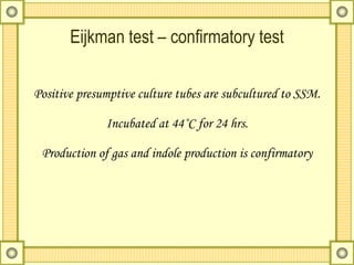 Analysis of water and milk | PPT