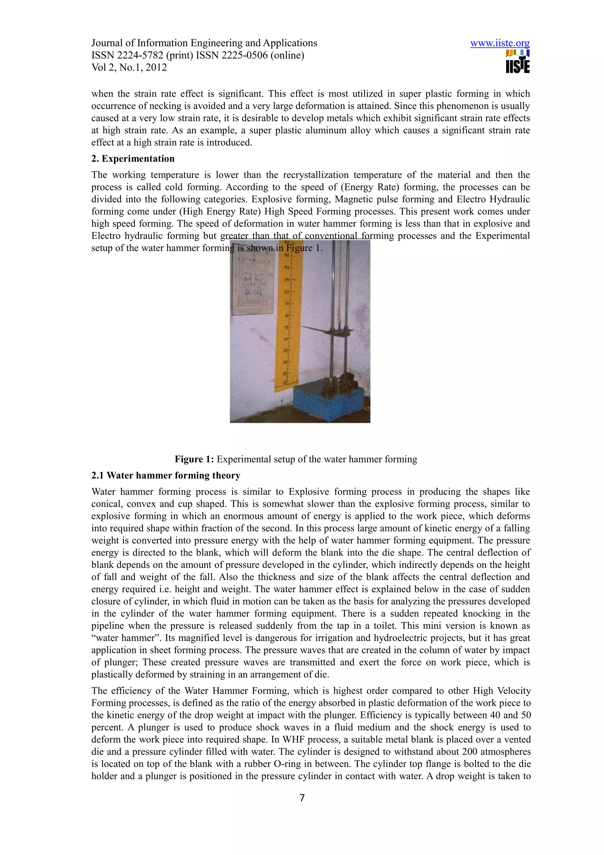 Analysis of water hammer forming on the sheet metal (2) | PDF