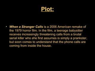 Analysis of when a stranger calls | PPT