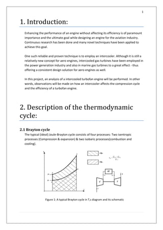 Analysis of work cycle of intercooled turbofan engine | PDF