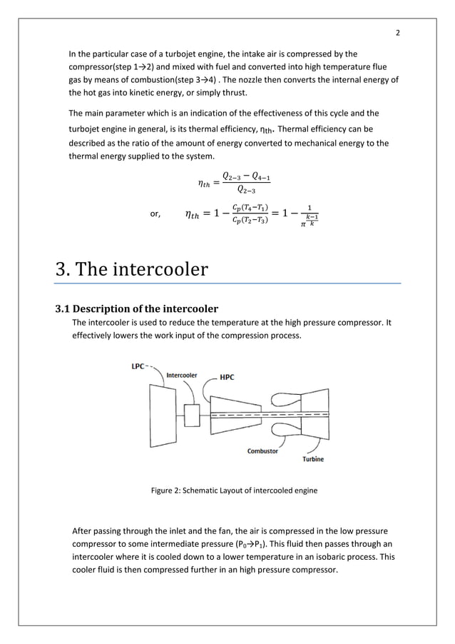 Analysis of work cycle of intercooled turbofan engine | PDF