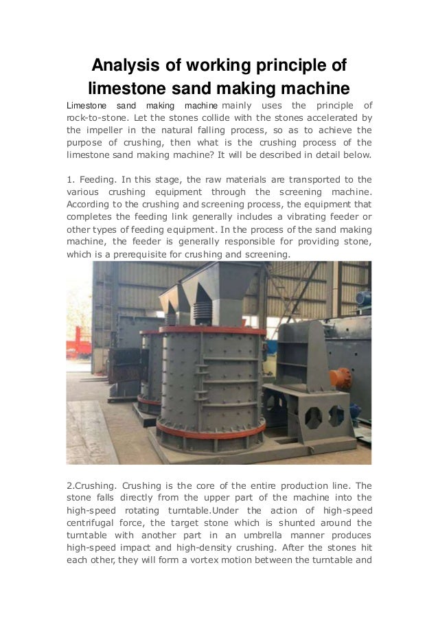 Analysis of working principle of limestone sand ma