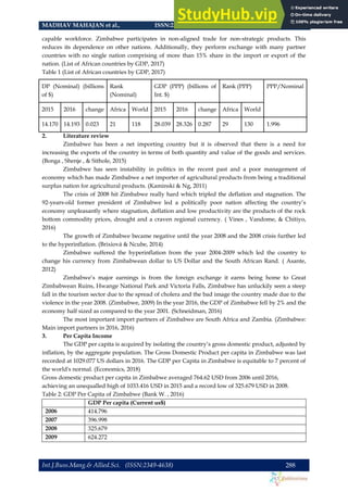 Analysis Of Zimbabwe-International Trade (2006-2016) | PDF