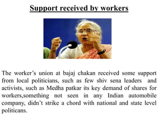 Analysis on bajaj auto strike chakkan plant 2013 | PPTX | Automotive ...