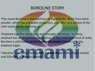 Analysis on Boroline as a night cream | PPT
