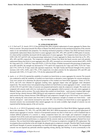 Analysis on concrete made from over burned bricks | PDF