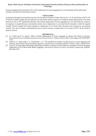 Analysis on concrete made from over burned bricks | PDF