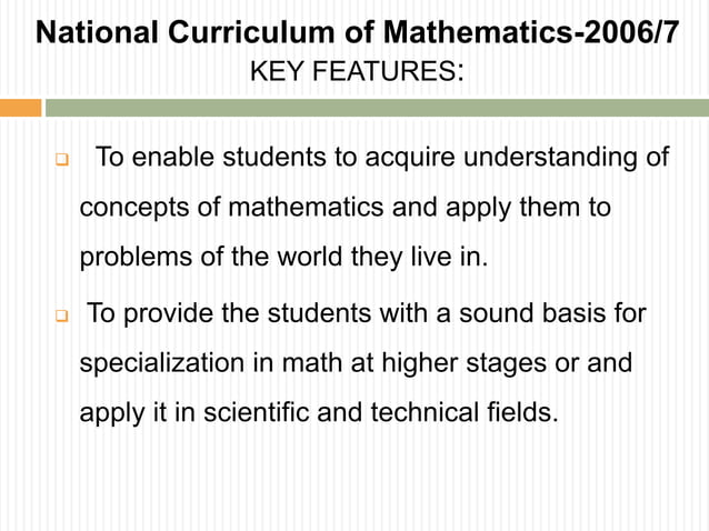 Analysis on curriculum | PPT