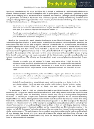 Analysis On Sex Education In Schools Across Malaysia | PDF