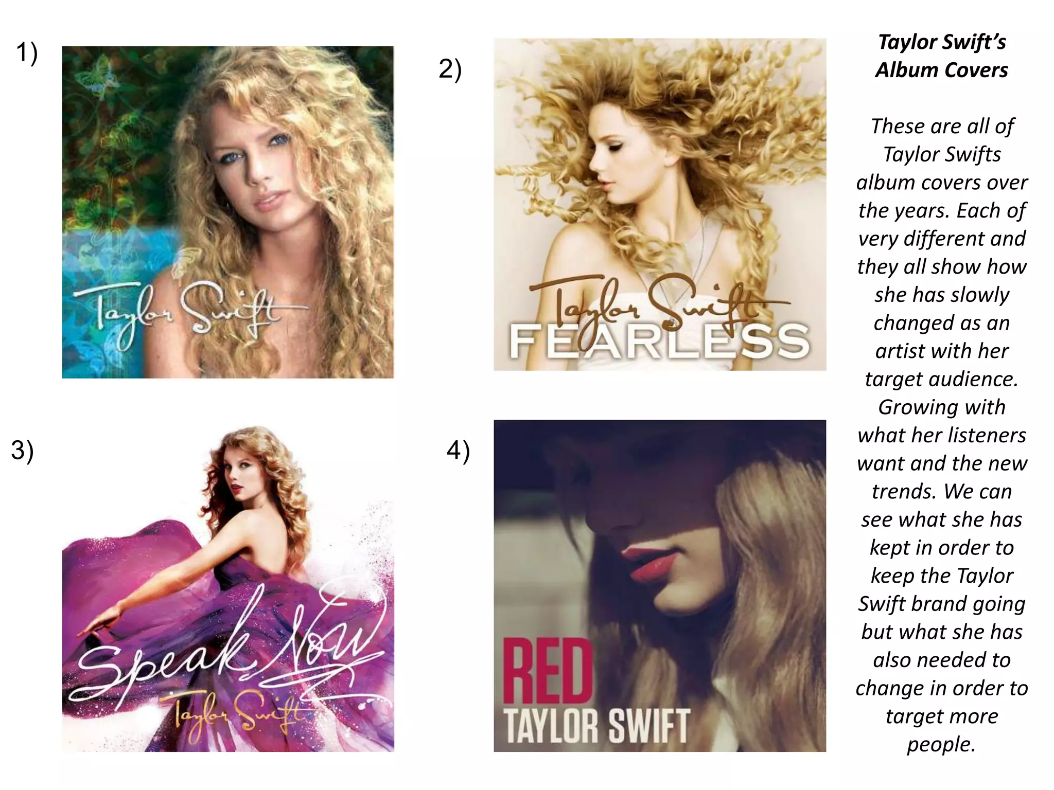Analysis on taylor swift’s cd album covers | PPTX