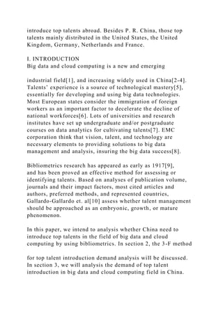 Analysis on the Demand of Top Talent Introduction in Big Dat.docx