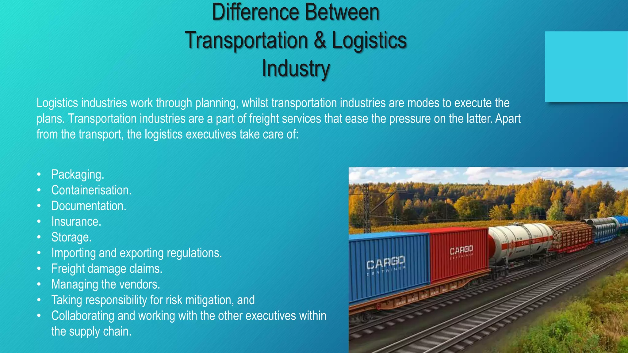 Analysis on Tranportation Logistics industry | PPTX
