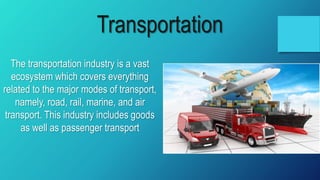 Analysis on Tranportation Logistics industry | PPTX