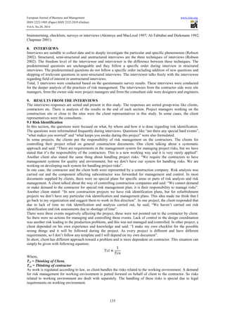 Analysis, perception and aspects of risk management in the construction sector of pakistan | PDF