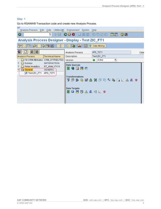 Analysis process designer (apd) part 1 | PDF