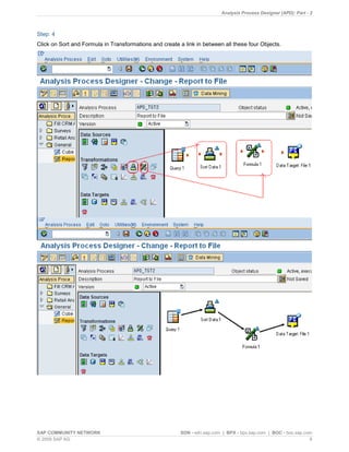 Analysis process designer (apd) part 2 | PDF