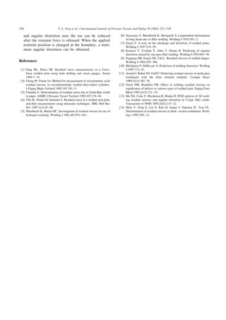 Analysis residual stress e distortions in t joint fillet welds-tso ...
