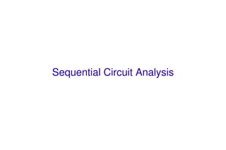 Analysis sequential circuits | PDF