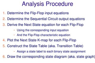 Analysis sequential circuits | PDF