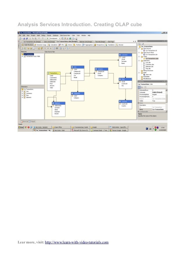 Sql Server Analysis Services Creating An Olap Cube